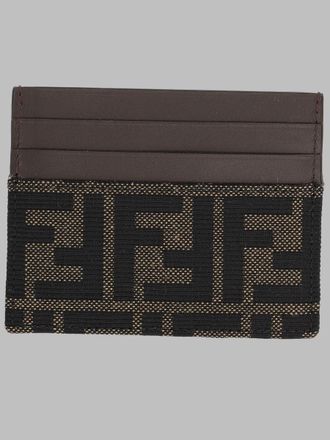 Fendi FF Card Case - Brown