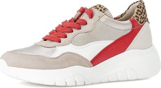 Gabor Damen Low-Top Sneaker, Frauen Halbschuhe,schnürschuhe,schnürer,straßenschuhe,Strassenschuhe,Sportschuhe,beige-Flame-Kombi,38.5 EU / 5.5 UK