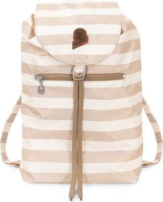 Invicta Tagesrucksack, Backpack f&uuml;r Reise Ausfl&uuml;ge & Freizeit; f&uuml;r Damen & Herren, mit H&uuml;ftgurt & faltbar - wei&szlig;/beige, zweifarbiges Muster, 8 LT, Extra leich