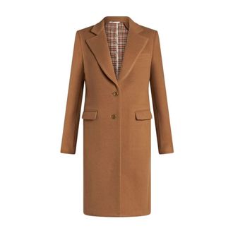 Etro Mantel mit eingraviertem Logo - - Coats - Damen - Braun - M