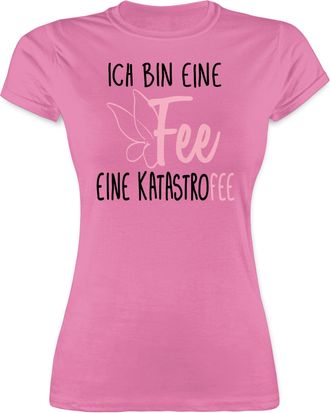 Shirtracer Shirt Damen - Spr&uuml;che Statement mit Spruch - Ich Bin eine Fee - XL - Rosa - spruchshirts Spruchshirt sprueche katastrophe Tshirt Shirt, fee, katastrop