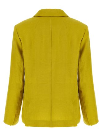 Max Mara Womens Bicolor Linen Blazer Clothing