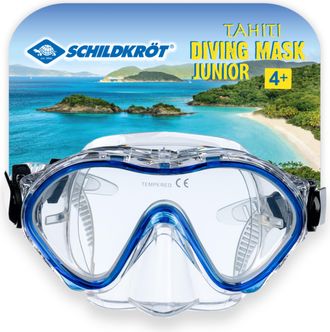 Schildkrot Fitness Kinder-Tauchbrille Tahiti, Junior Tauchmaske, Schwimmbrille, hochwertiges Silikon, Sicherheitsglas, verstellbar, für kleine Kinderköpfe, 940042