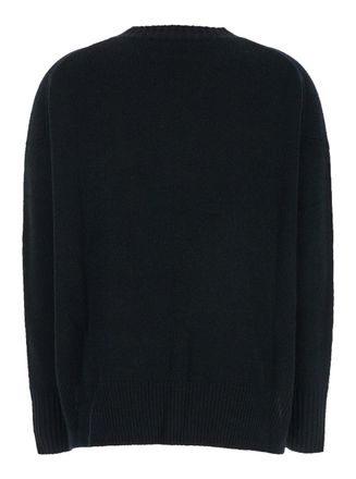 Allude Womens Black Cashmere Crewneck Sweater Tops Top