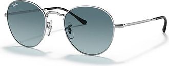 Ray-Ban David Sonnenbrillen Silber Fassung Blau Glas 51-20