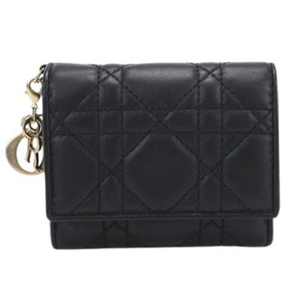 Dior Portefeuille vintage pr&eacute;-poss&eacute;d&eacute; &agrave; trois volets - Femme - Pre-owned - Noir - Taille: ONE Size