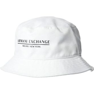 A|X Armani Exchange Bucket Hat Milano/New York - - Accessories - Herren - Wei&szlig; - ONE SIZE