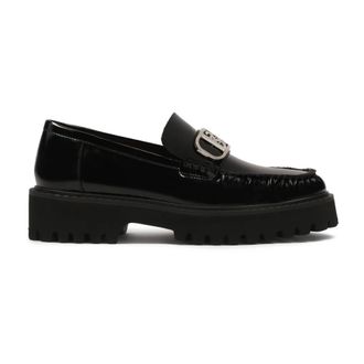 Kazar Loafer mit klobiger Sohle und geknittertem Obermaterial.Dieses Produkt f&auml;llt gro&szlig; aus. - - Shoes - Damen - Schwarzk - 37 EU