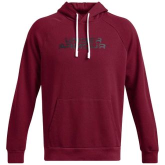 Under Armour Rival Kapuze mit Kordelzug f&uuml;r Herren, Raglan&auml;rmel (Rot)