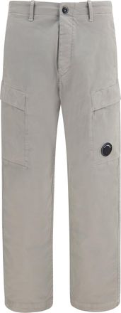 C.P. Company Stretch Cotton Satin Cargo Pants - Gray