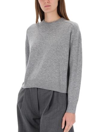 Theory Cashmere Cropped Sweater - Gray