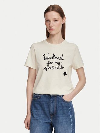 Max Mara T-Shirt Edison 2625976041 Creme Regular Fit