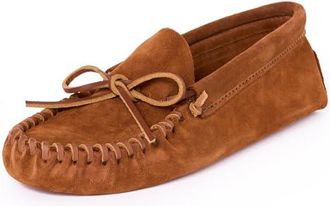 Minnetonka Mocassins en Cuir &agrave; Lacets pour Homme, Marron, 43 1/3 EU