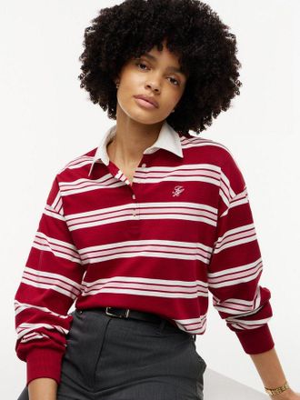 Tommy Hilfiger Sweatshirt RUGBY STP LS POLO SWEATSHIRT Baumwolle