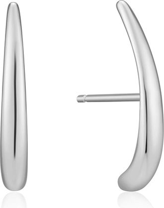 Ania Haie Damen Ohrstecker LUXE MINIMALISM Lobe Hook aus 925 Sterling Silber, Gr&ouml;&szlig;e: 2,3cm, inkl. Geschenkverpackung