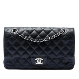 Chanel Pre-owned Double Flap Quilted Caviar Shoulder Bag - - Pre-owned - Damen - Schwarzk - ONE SIZE