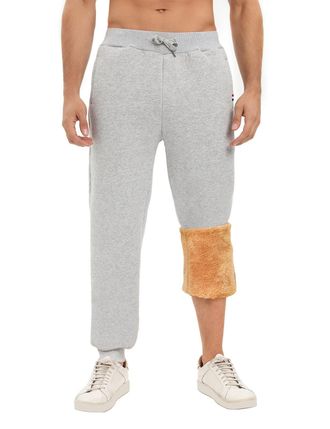 Heekpek Fleece Jogginghose Herren Winter Warme Sweat Jogginghose Herren Lang Baumwolle Bequeme Sherpa Fleece Jogginghose Thermo Herren Sporthose Elastischer B