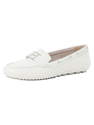 Tamaris Damen Moccassin flach Leder, wei&szlig;, 41 EU