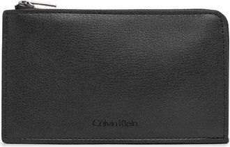 Calvin Klein Schl&uuml;sseletui Foil Logo L-Zip Cardcase LV04F1317G Schwarz