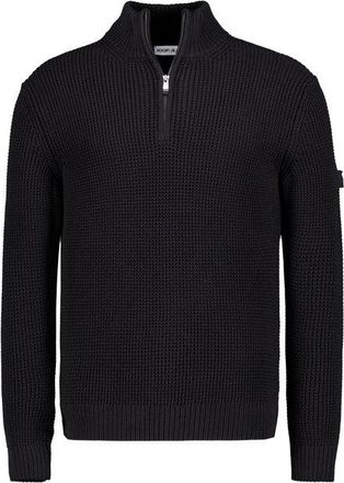 Joop Herren Pullover schwarz Baumwolle unifarben