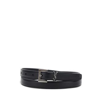 Saint Laurent Cassandre Leather Belt