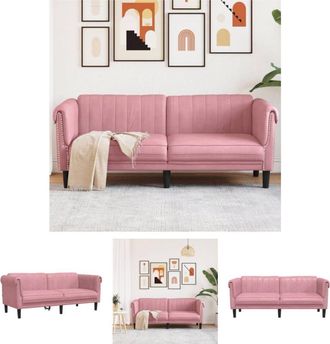 vidaXL The Living Store Sofa 2-Sitzer Rosa Samt - Sofas
