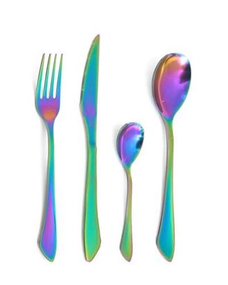 Amefa PHOENIX Besteckset 24-teilig, modernes Design, hochglanzpolierter Edelstahl, Essbesteck spülmaschinenfest, breiter Messergriff, Tafelbesteck, 6 Menüme