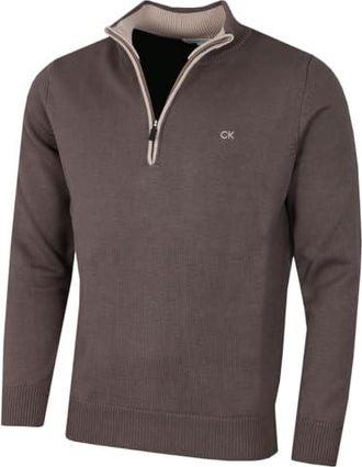 Calvin Klein Pull de Golf CK 2023 pour Homme - Taupe - XXXXL