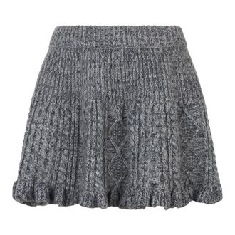 Red Valentino Kurzer Tellerrock - - Skirts - Damen - Grau - M