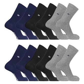 Pierre Cardin Homme Pc/1/Cvx6/0399/A Chaussettes, Noir/Gris/Bleu Marine, 40-46 EU