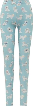 Fiorucci Femme, Pantalons, Bleu, Taille: 36 FR Poodle Print Leggings
