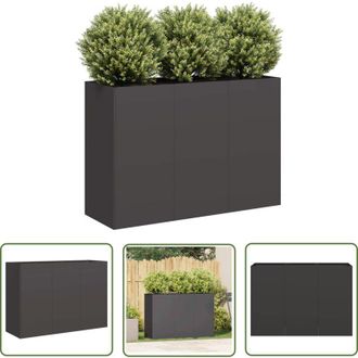vidaXL The Living Store - vidaXL Jardini&egrave;re noir 120x40x80 cm acier lamin&eacute; &agrave; froid
