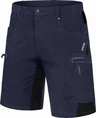 Magcomsen Short de course pour homme - L&eacute;ger - S&eacute;chage rapide - D&eacute;contract&eacute; - Avec poches zipp&eacute;es - Bleu - 68