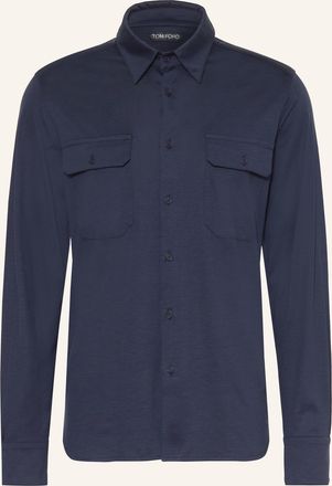 Tom Ford Hemd Regular Fit Mit Seide blau