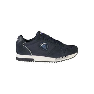 Blauer Leather Sneaker - - Shoes - Herren - Blau - 44 EU