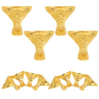 Lurrose DIYEAH 12 Stück Schmuckkästchenfüße aus Metall Klassische Vintage Eckenschützer mit Tiergesicht Motiv Stabile Verschleißfeste Eckbeschläge für Schmuck
