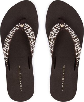 Tommy Hilfiger Zehentrenner Mono Wedge Summer Sandal FW0FW09696 Braun