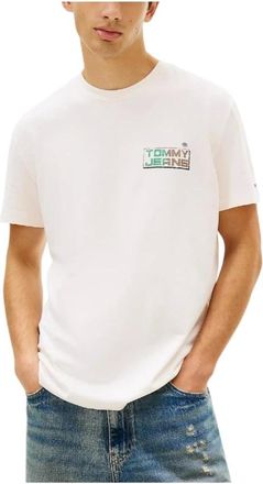 Tommy Hilfiger Homme, Tops, Blanc, Taille: M Graphic T-Shirt