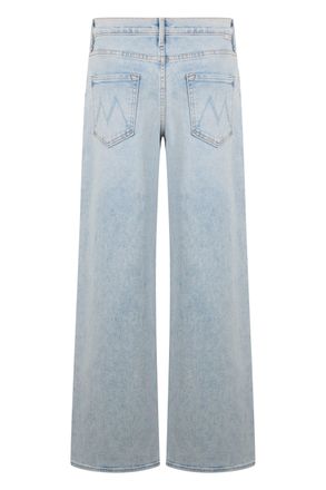 Mother Womens Straight Jeans Light Blue Cotton Straight-Leg