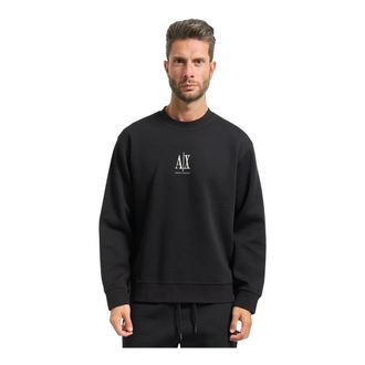 A|X Armani Exchange Schwarzer Sweatshirt mit Logo - - Sweatshirts & Hoodies - Herren - Schwarzk - L