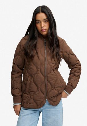 Superdry Steppjacke SHORT ONION QUILT LINER JKT mit Rei&szlig;verschluss, aus Nylon, Relaxed Fit, unifarbene Optik