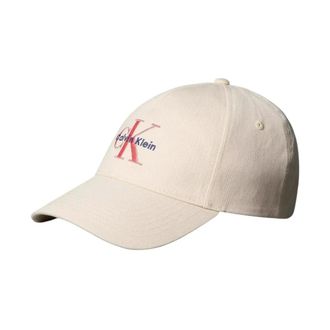 Calvin Klein unisex, Accessoires, Beige, Taille: ONE Size Twill Embroidered Monogram Logo Cap