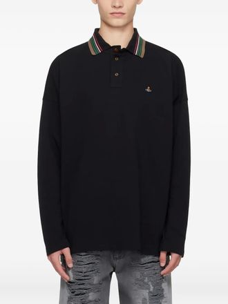 Vivienne Westwood polo Orb &agrave; manches longues - Noir