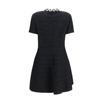 Valentino Womens Black Cotton Casual Dress