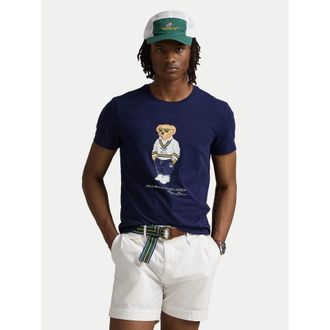 Polo Ralph Lauren T-Shirt 710973137003 Dunkelblau Slim Fit