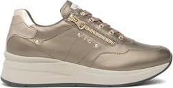Nero Giardini I514070D Sneakers Femme en Cuir Et Mati&egrave;re Technique - Bronze 38 EU