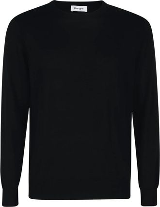KANGRA Homme, Pulls, Noir, Taille: L Maglia Girocollo Cotone 1Filo