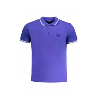 Cavalli Homme, Tops, Bleu, Taille: 2XL Polo Bleu avec Broderie