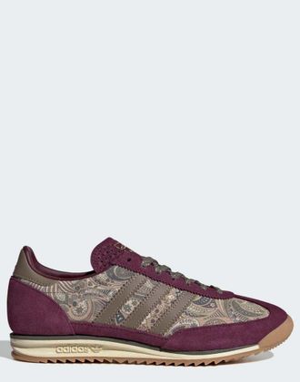 adidas Originals Sl 72 OG x Liberty London - Chaussures - Bordeaux/kaki six/olive-Marron
