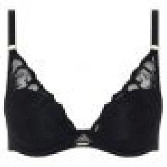 Chantelle Femme, Sous-v&ecirc;tements, Noir, Taille: 85E FR Fleurs Plunge T-Shirt Bra